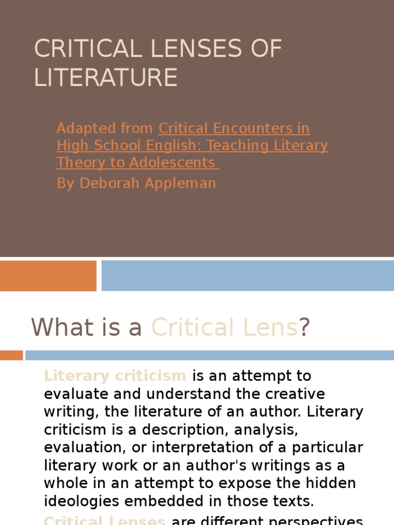 2 Critical Lenses of Literature | PDF | Postcolonialism