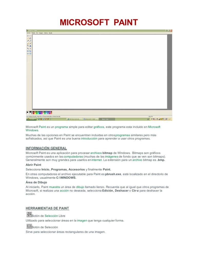 Microsoft Paint | PDF | Point and Click | Software