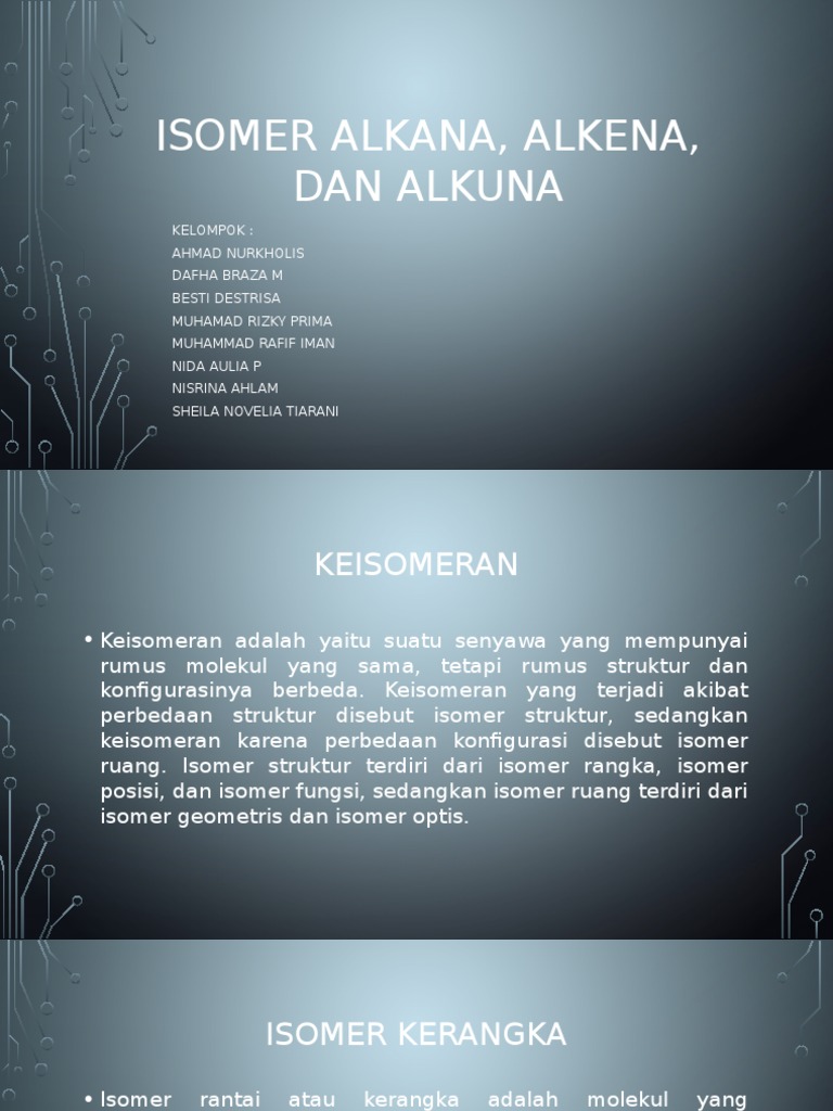 Isomer Alkana, Alkena, Dan Alkuna | PDF