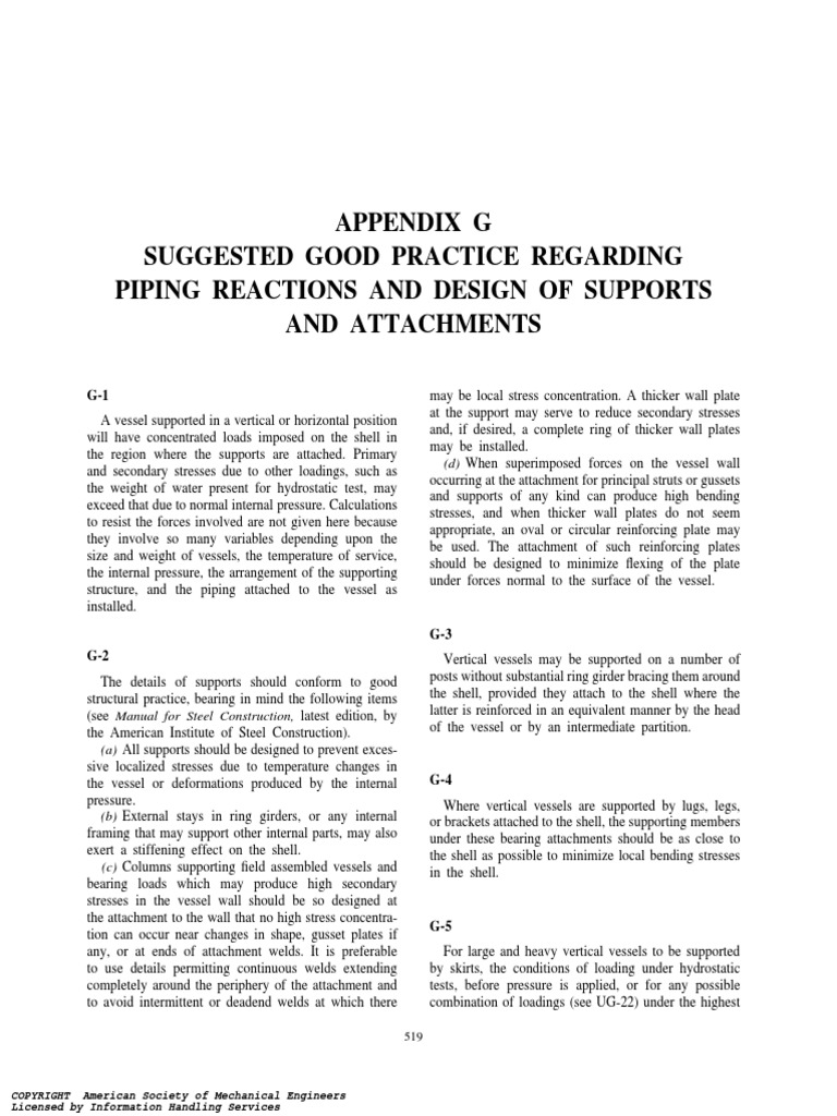 Asme Viii d1 Nma Appendix G | PDF | Structural Steel | Stress (Mechanics)