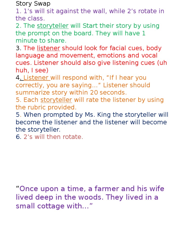 Story Swap | PDF