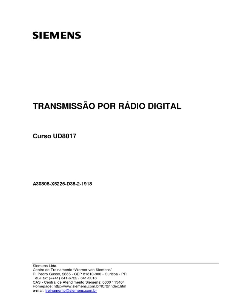 Manual Do Radio Siemens | PDF | Onda de rádio | GSM