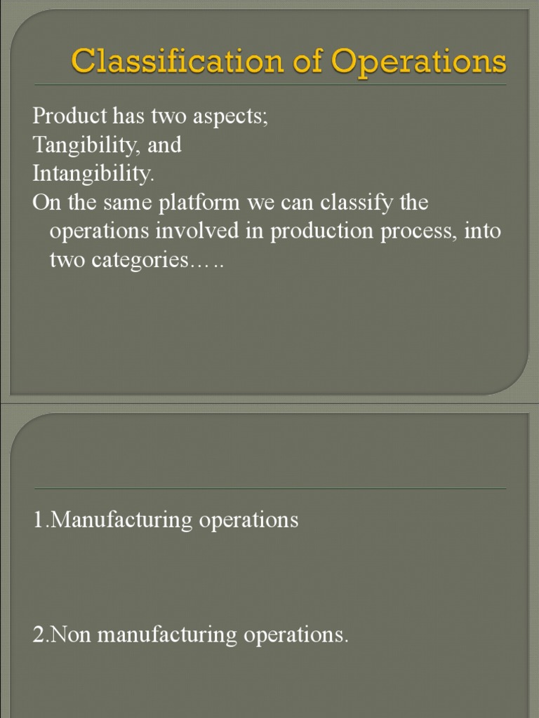 Classification of Operations | PDF | Machining | Soldering