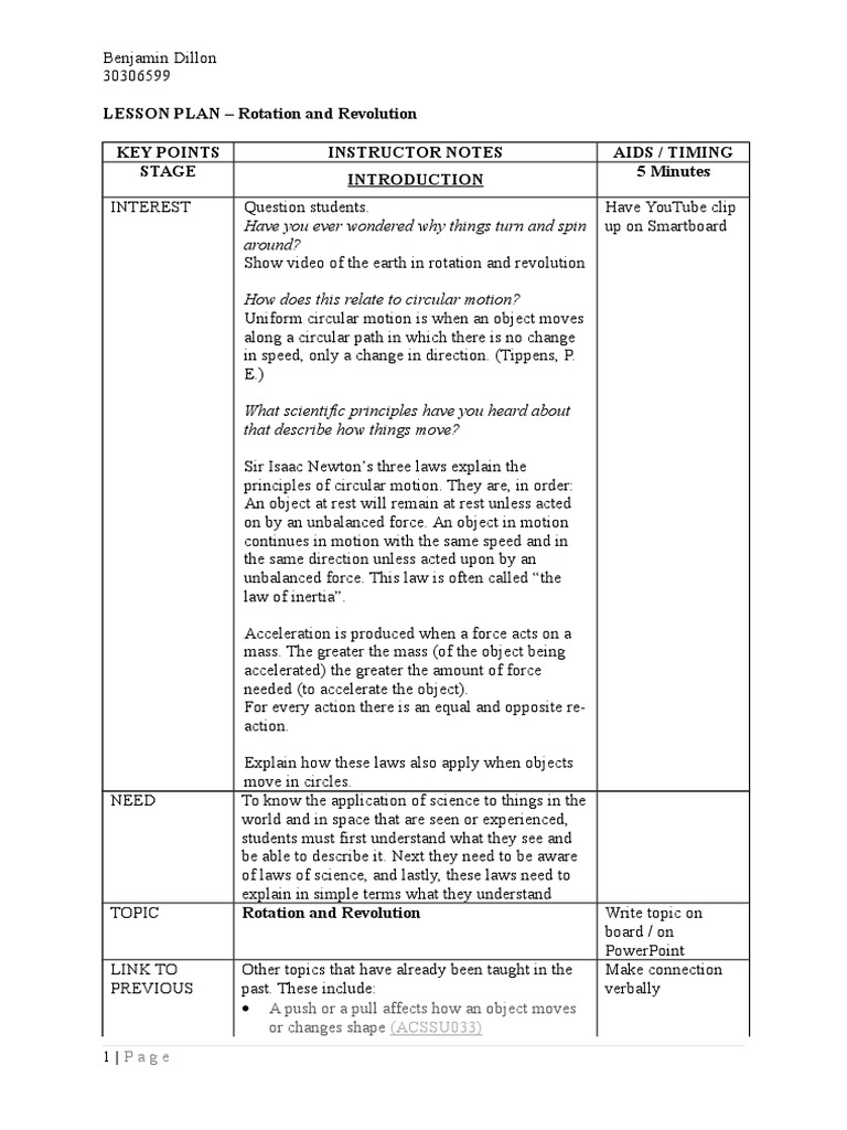 Understanding Rotation and Revolution | PDF | Rotation | Force