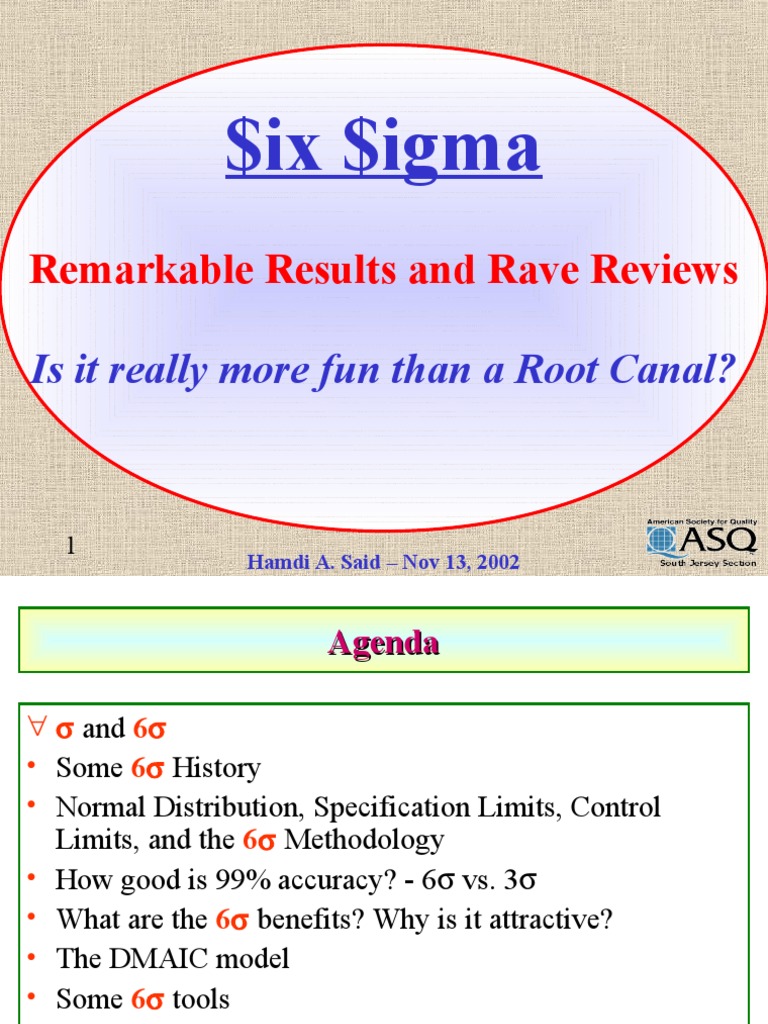 $ix $igma: Remarkable Results and Rave Reviews | PDF | Six Sigma ...