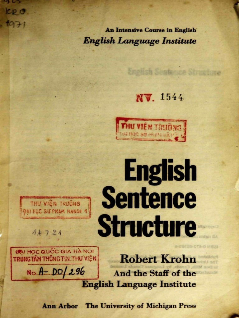 English Sentence Structure | PDF | Verb | Adverb