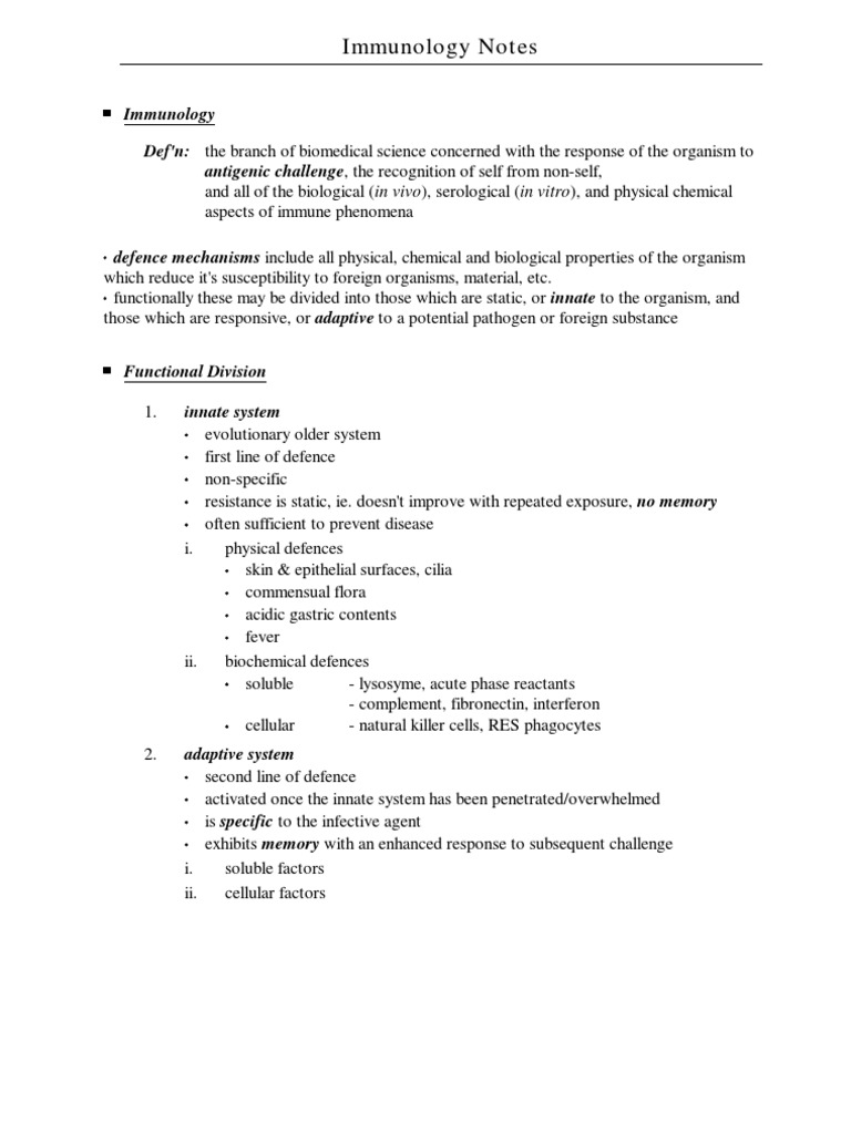 Immunology Notes | PDF | Antibody | Immunoglobulin G