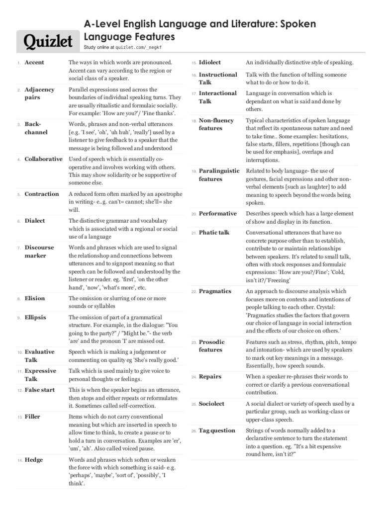 A-Level English Language and L | PDF | Stress (Linguistics) | Languages