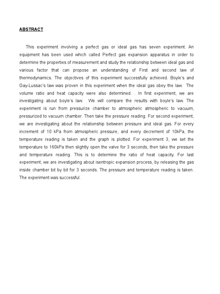 PVT Lab Report | PDF | Gases | Temperature