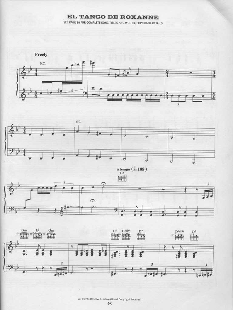 El Tango de Roxanne Moulin Rouge | PDF | Divertissement (Général)