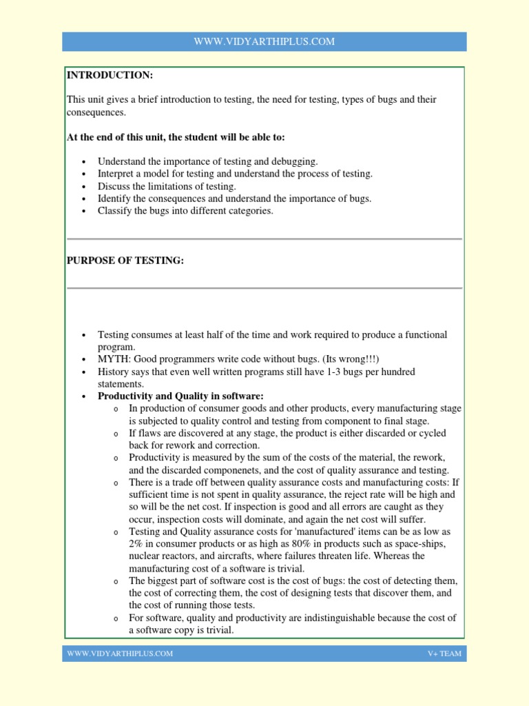 STM Unit 1 | PDF | Software Bug | Control Flow
