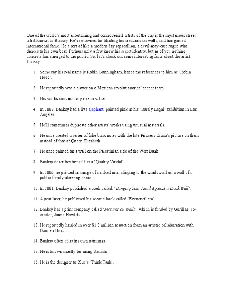 An Exploration of the Mysterious and Controversial Street Artist Known ...