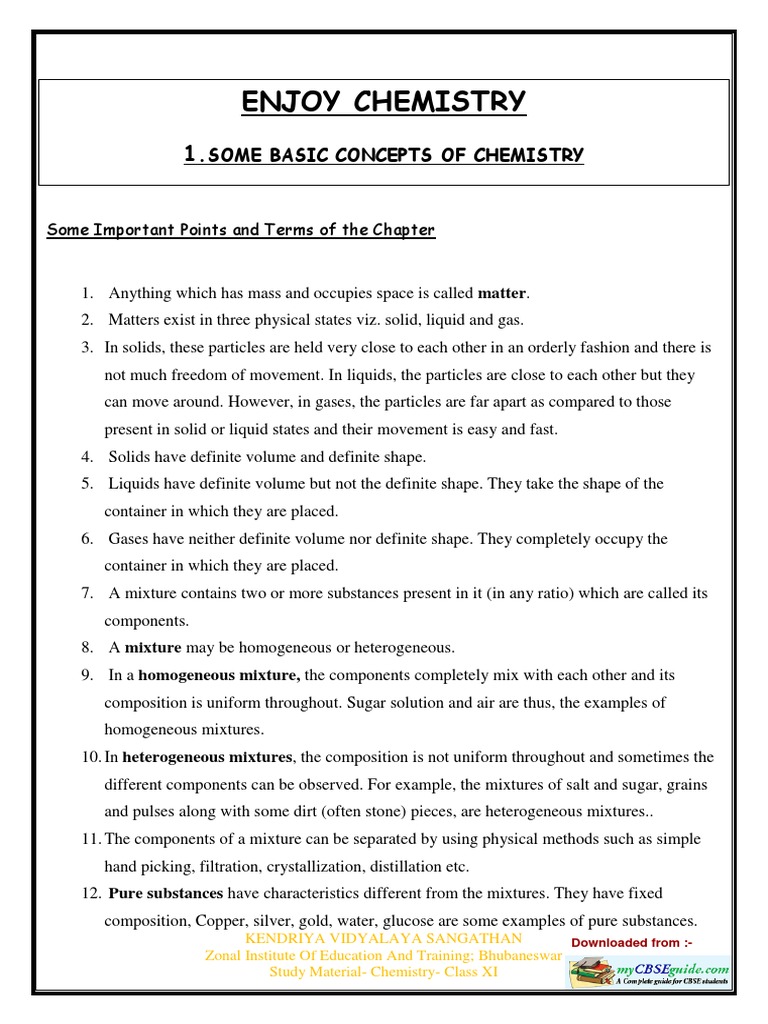An Introduction to Basic Concepts of Chemistry: Elements, Compounds ...