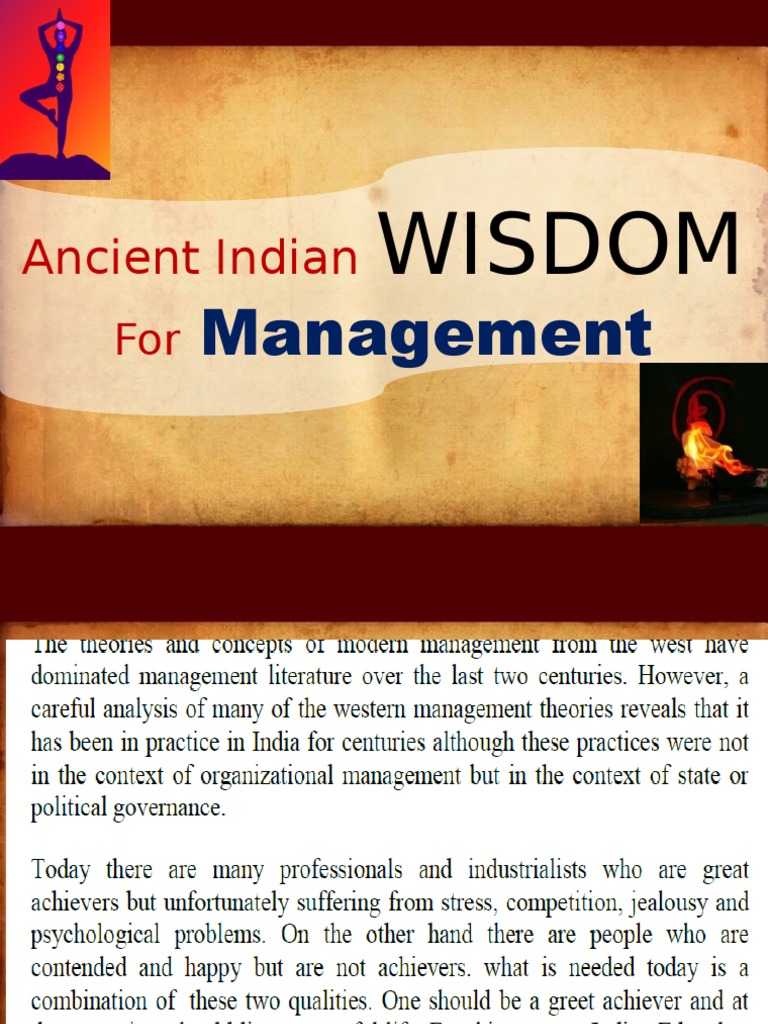 Ancient Indian Wisdom For Management | PDF | Vaishnava Texts | Mahabharata