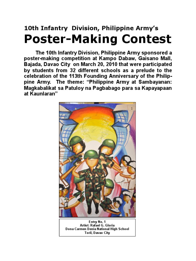 Philippine Army Poster-Making Contest | PDF | Philippines | Violence