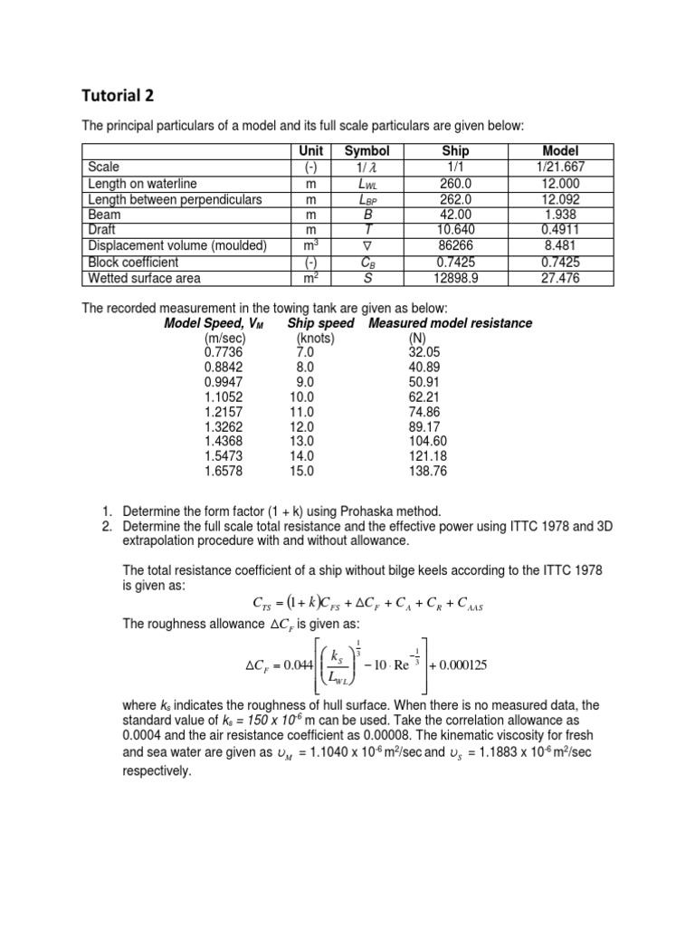 ITTC 1978 Ship Performance Prediction | PDF | Propeller | Drag (Physics)