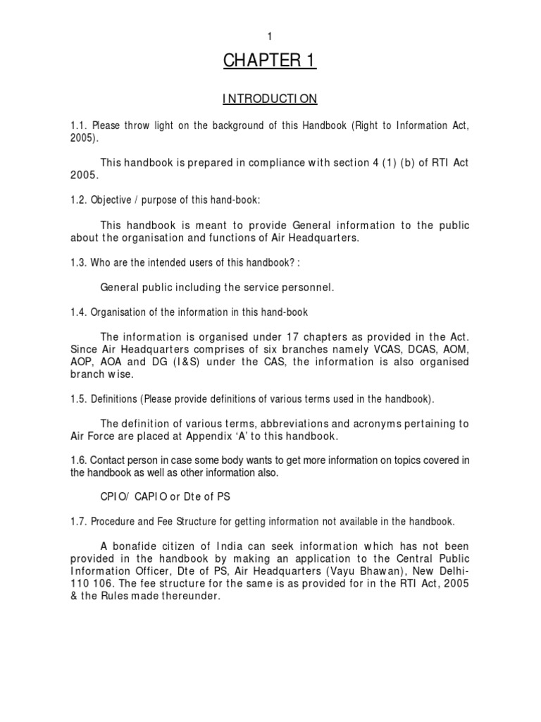 Handbook On RTI Act 2005 | PDF | Military | Armed Conflict
