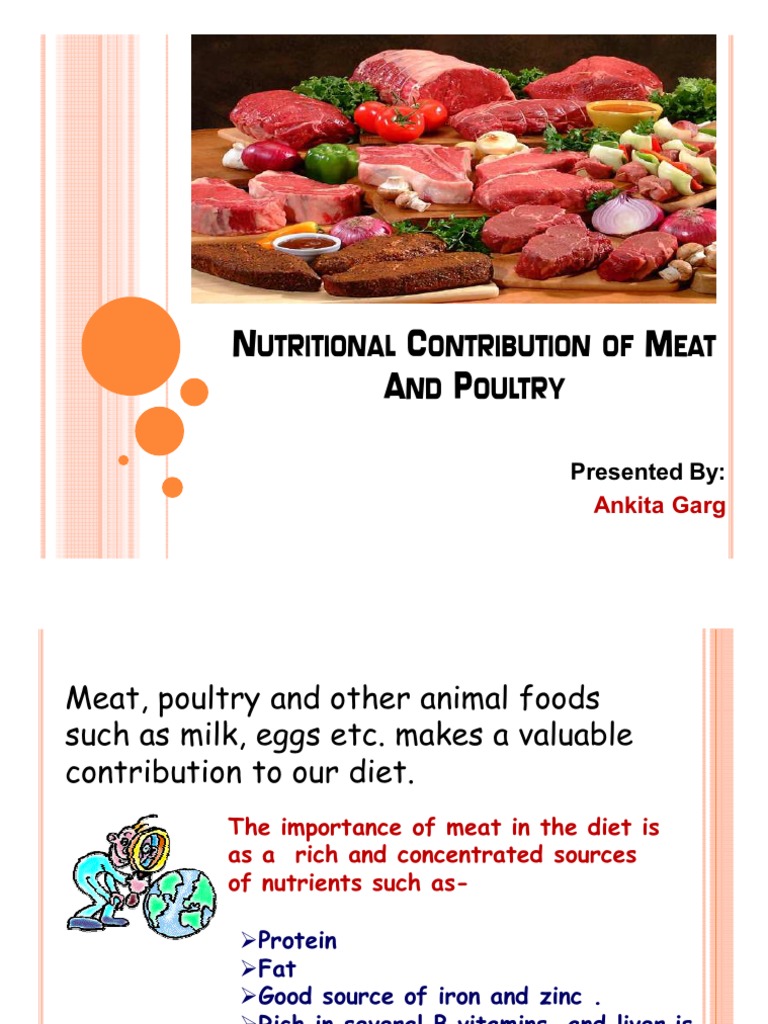 Nutritional Contribution of Meat and Poultry | PDF | Meat | Fat
