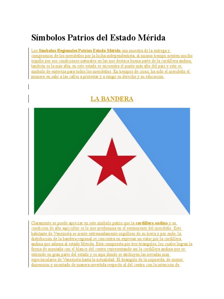Símbolos Patrios Del Estado Mérida | PDF | Carnaval | Toreo