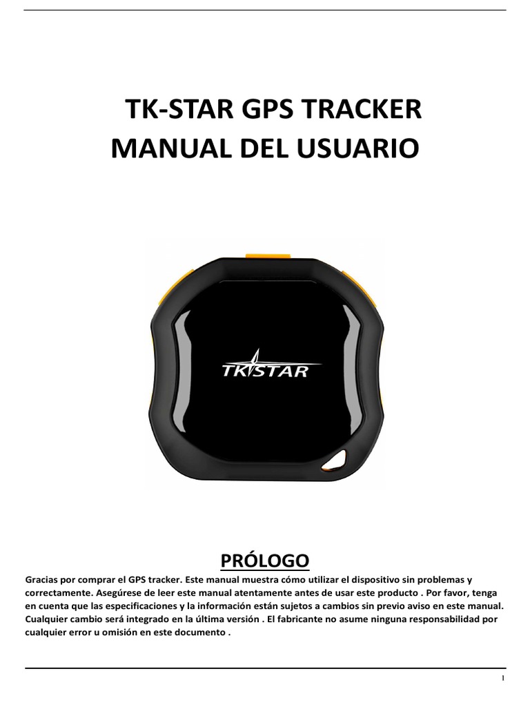 Guía del usuario para el rastreador GPS TK-STAR | PDF | Sistema de ...