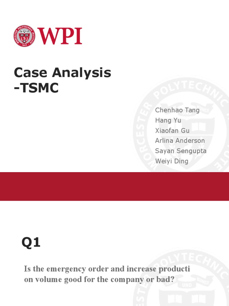TSMC Case | Download Free PDF | Economics | Business