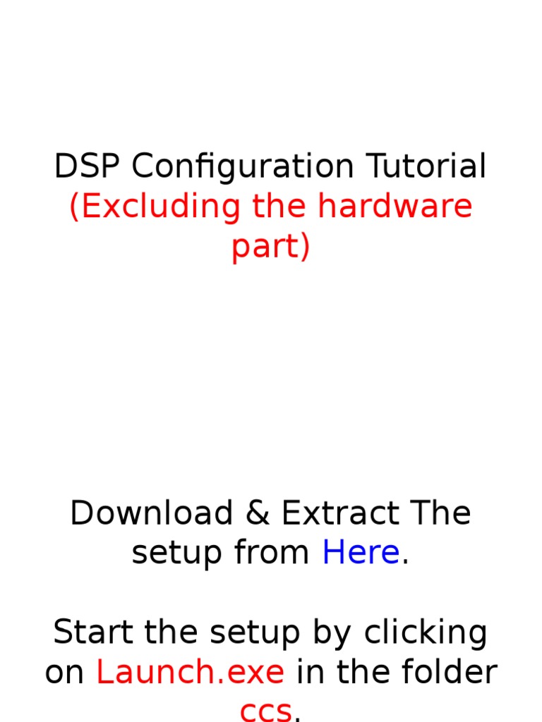 DSP Setup Guide for Engineers | PDF