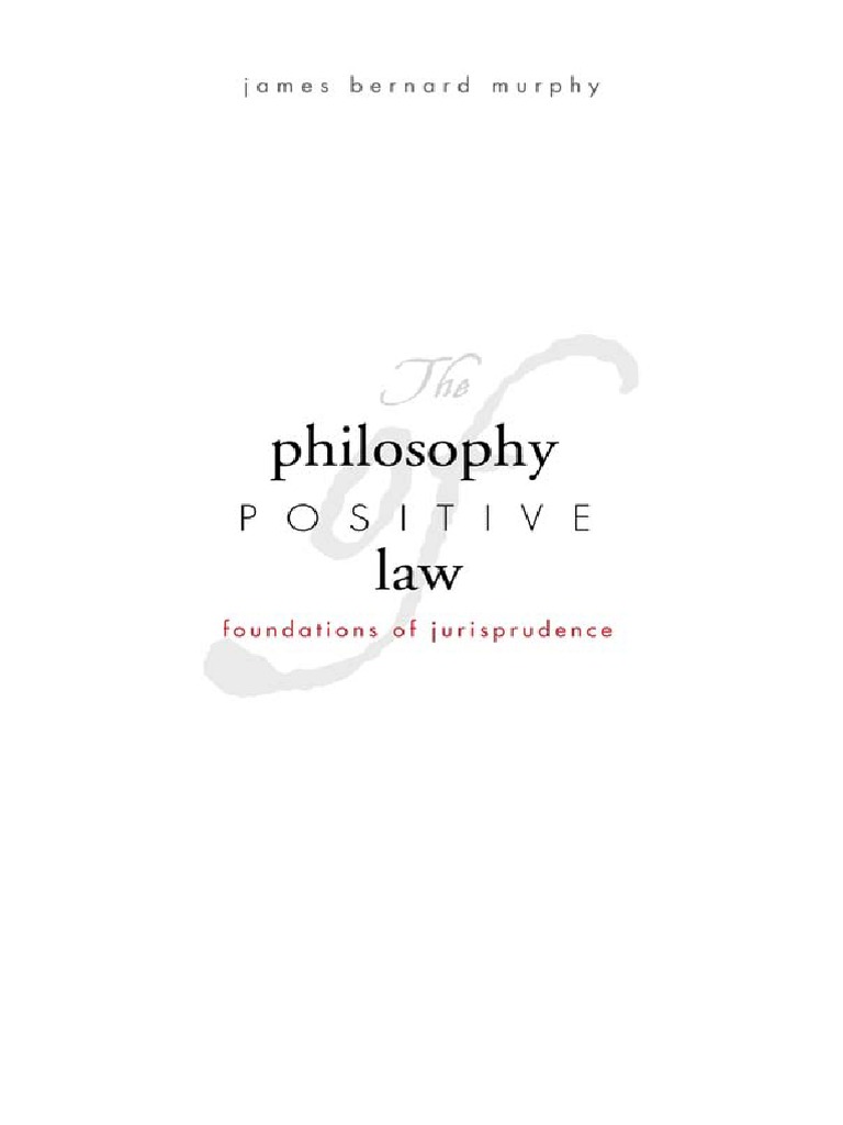 Philosophy of Positive Law (Foundations) | PDF | Jurisprudence ...