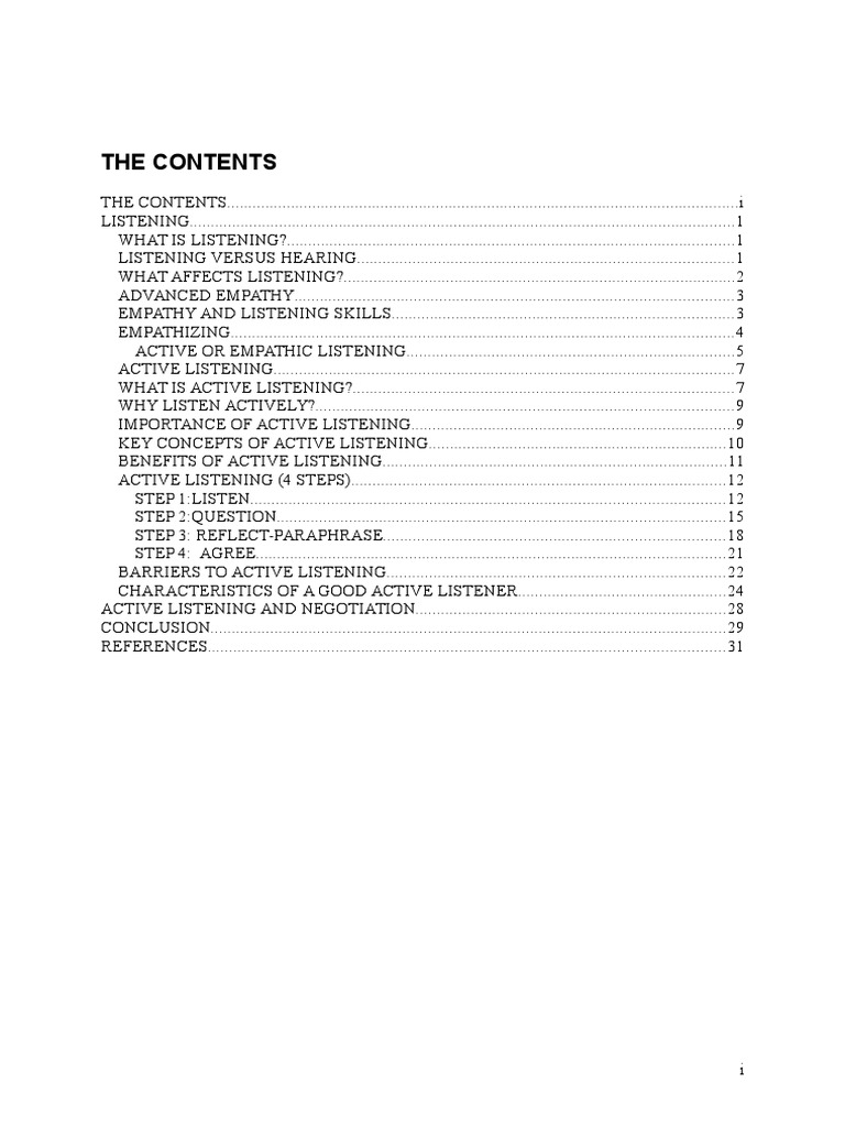 Active Listening | PDF | Nonverbal Communication | Empathy