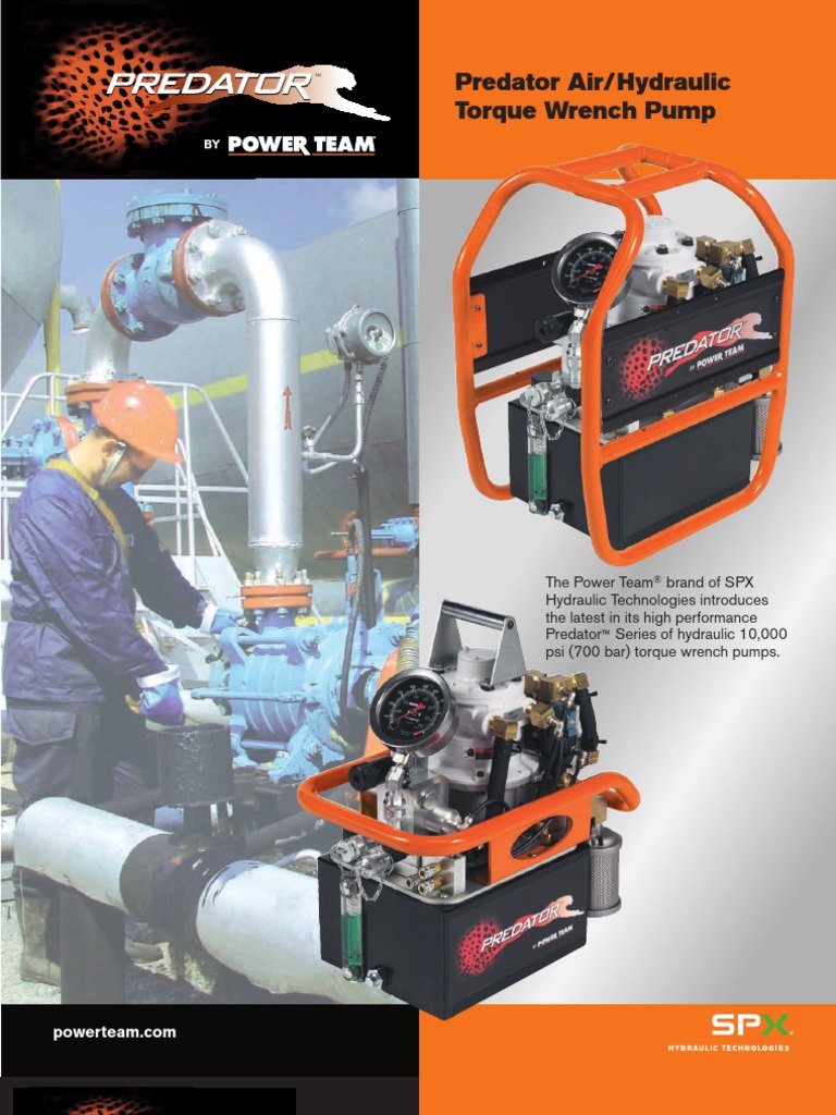Power Team Predator Air Pumps - Catalog | PDF | Pump | Machines