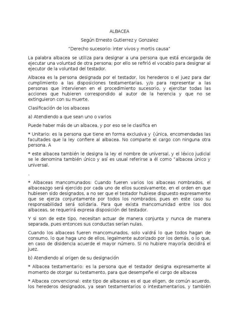 ALBACEA | Voluntad y testamento | Herencia