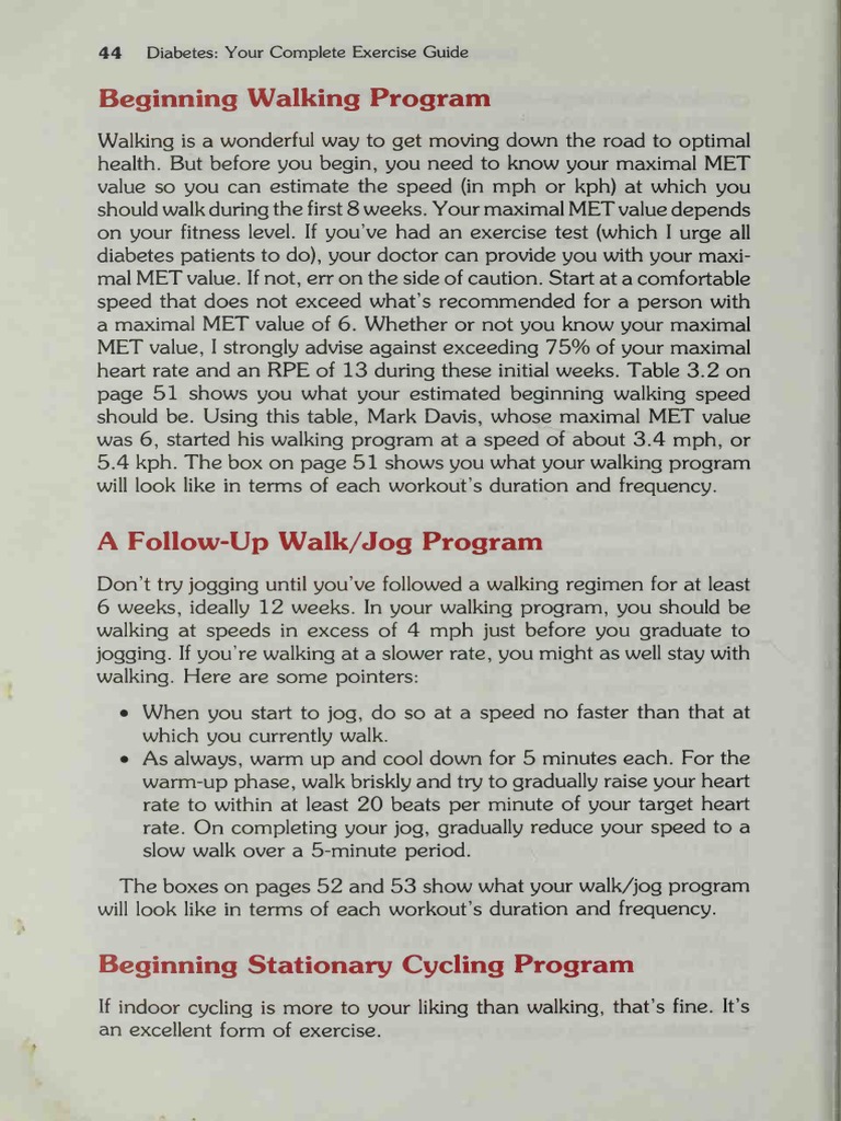 Beginning Walking: Program | PDF | Heart Rate | Diabetes Mellitus