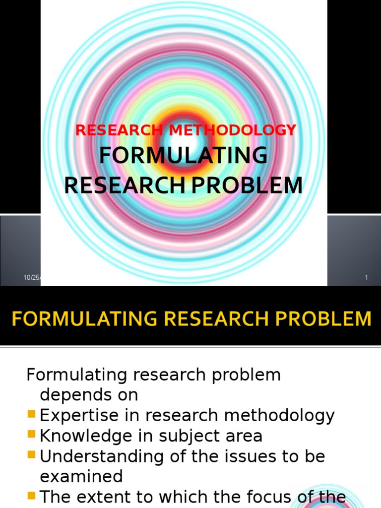 Formulating Research Problem | PDF | Definition | Expert