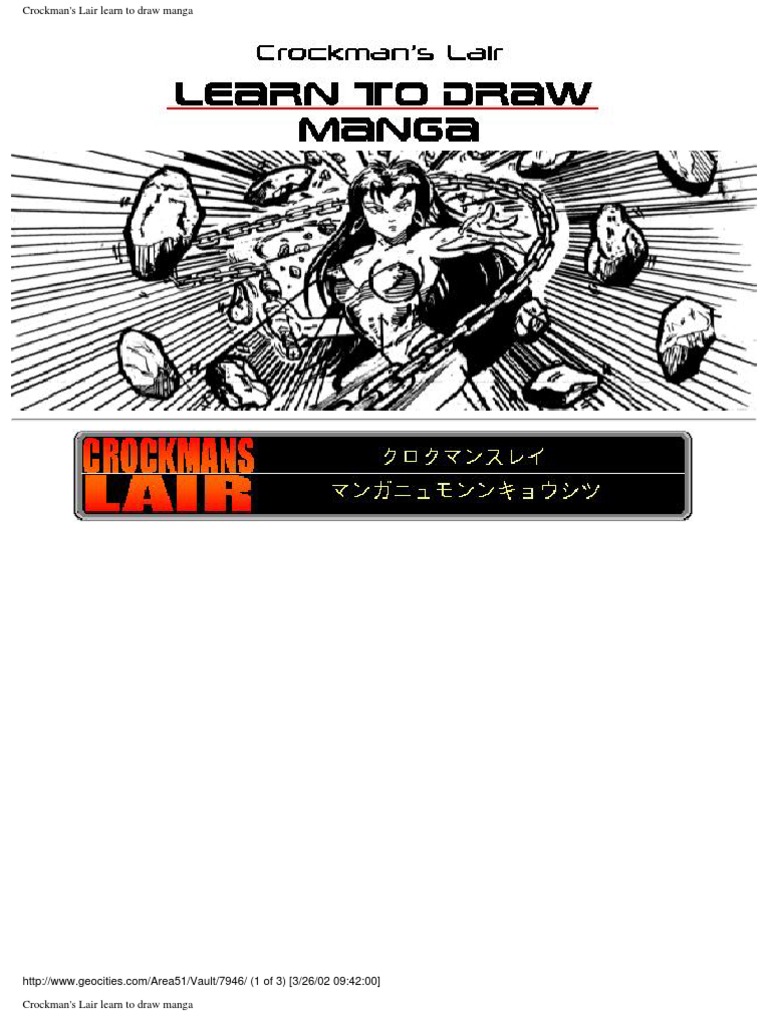 Crockman's Manga Drawing Lessons | PDF