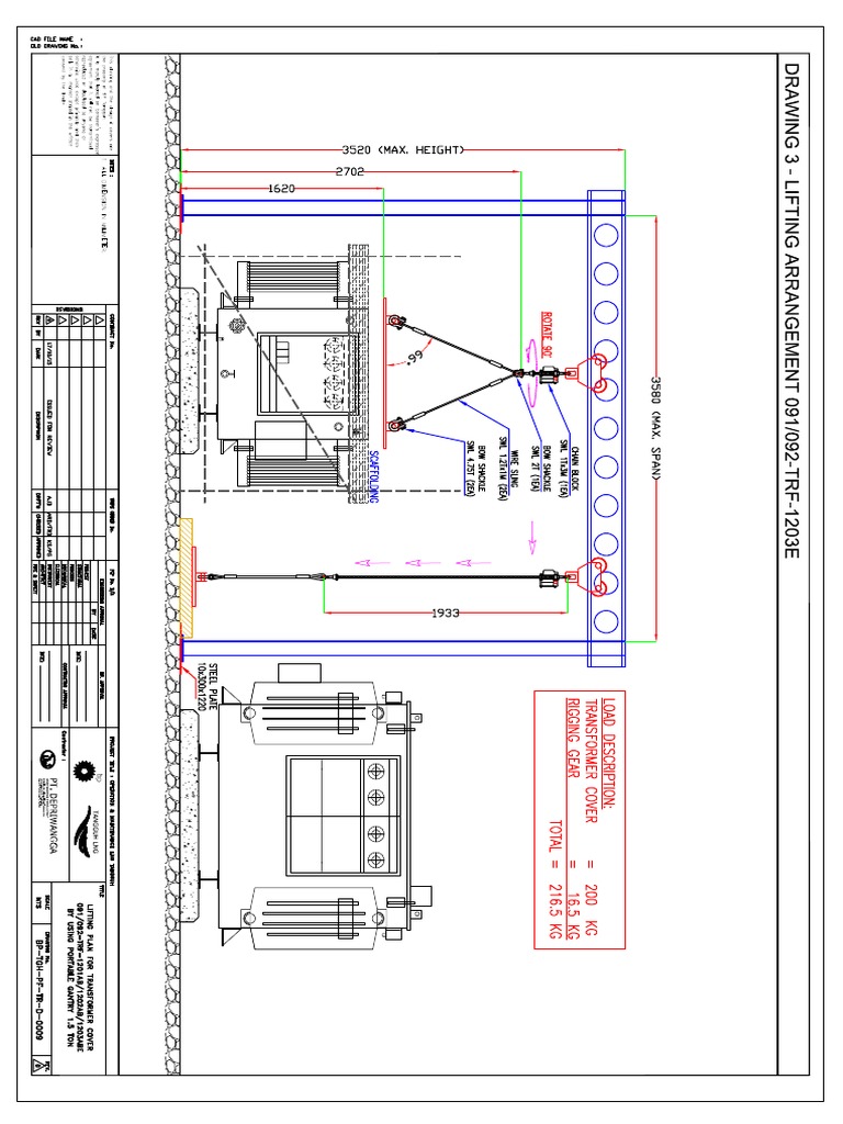 Rigging Arrangement For Transformer Cover | PDF