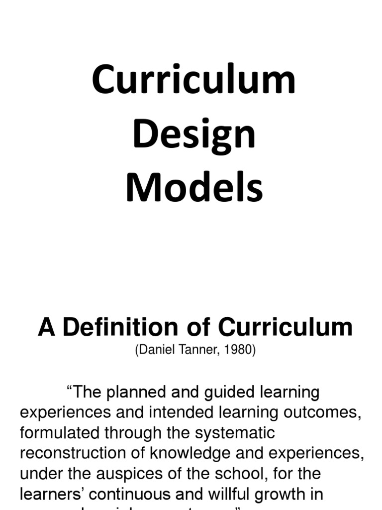 Curriculum Design | PDF | Curriculum | Design