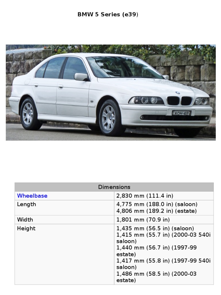 BMW E39 | PDF