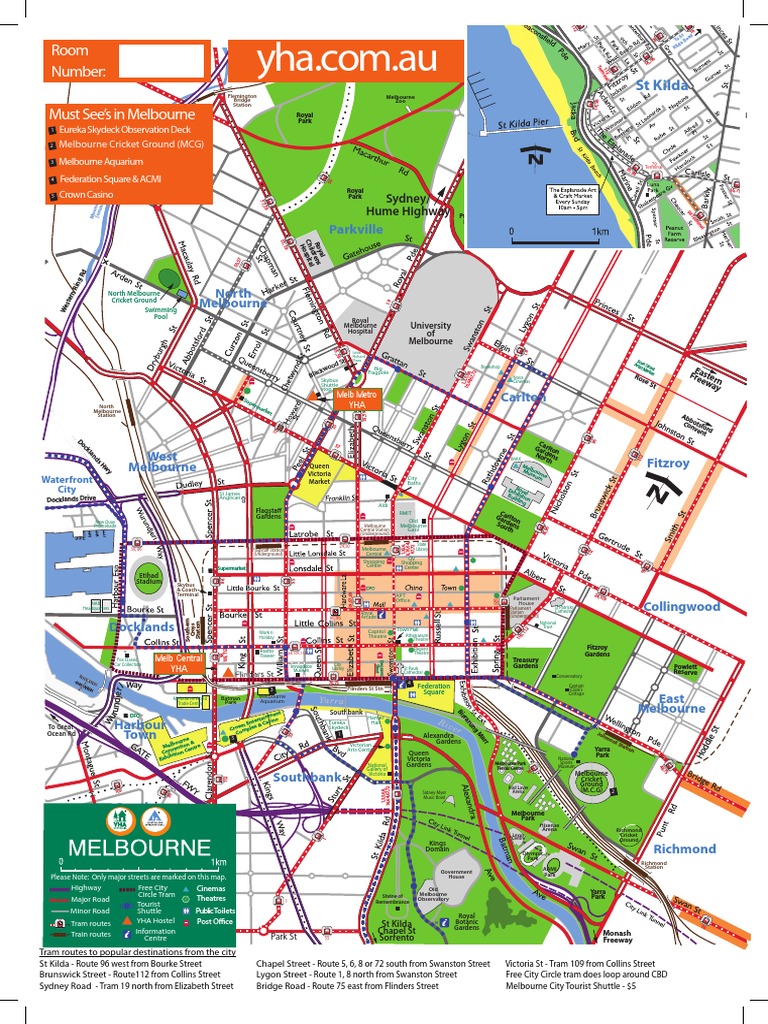 Melbourne Tourist Map 2013 | Download Free PDF | Melbourne | Transport