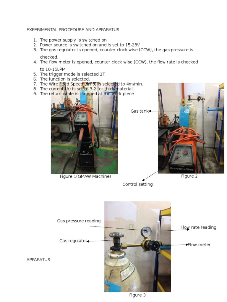 GMAW Machine Setup and Procedure Guide | PDF | Welding | Construction