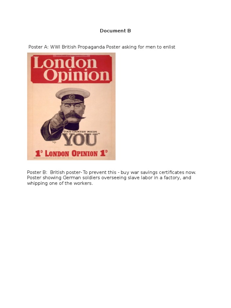 WWI Propaganda Posters Analysis | PDF