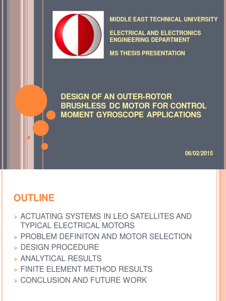 Design of An Outer-Rotor Brushless DC Motor For Control Moment ...