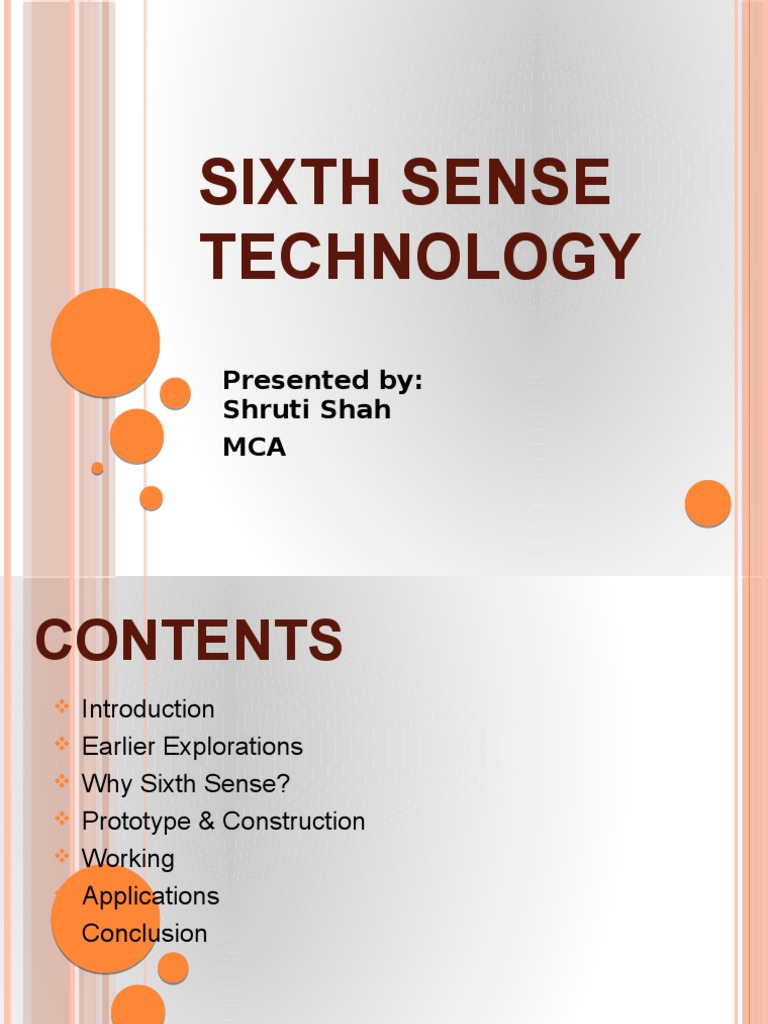 Sixth Sense Technology | PDF | Smartphone | Media Technology