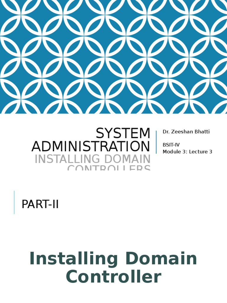 Module 3 Lecture 3 Installing Domain Controllers Download Free Pdf Active Directory