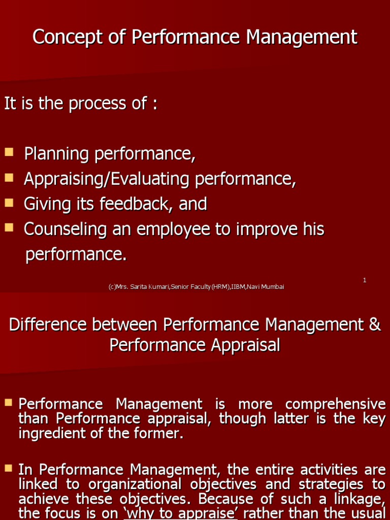 Concept of Performance Management | PDF | Performance Appraisal ...