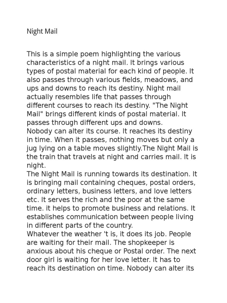 Night Mail | Download Free PDF | Racism | Discrimination & Race Relations