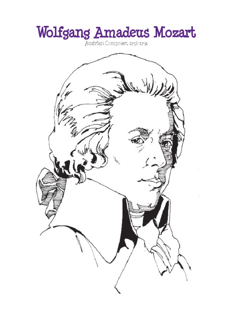 Mozart Coloring Page | PDF