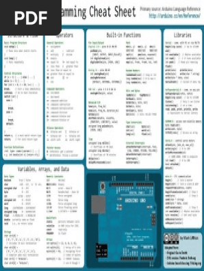 Arduino Commands Cheat Sheet