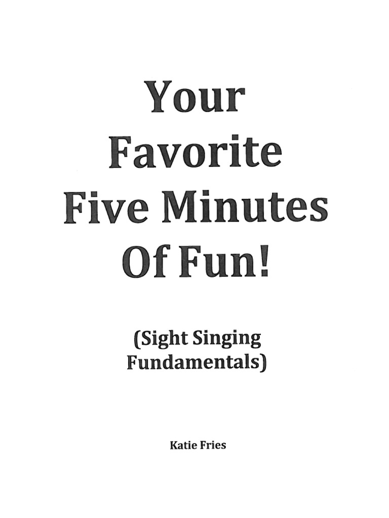 Sight Singing Booklet | PDF