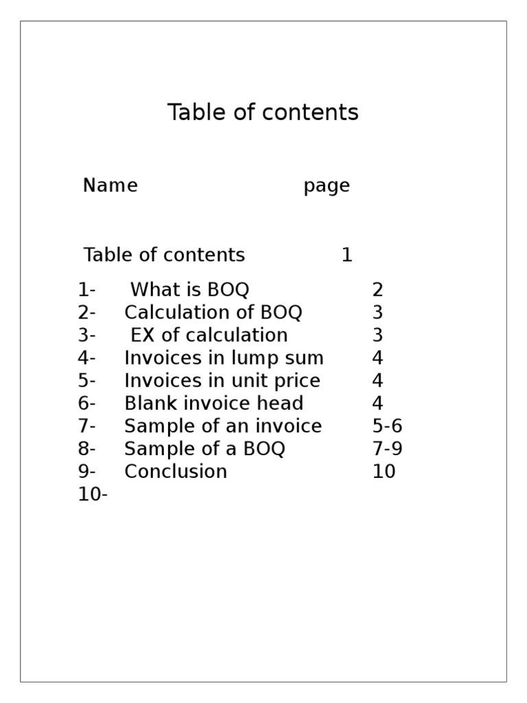 BOQ Report | PDF | Prices | Economics