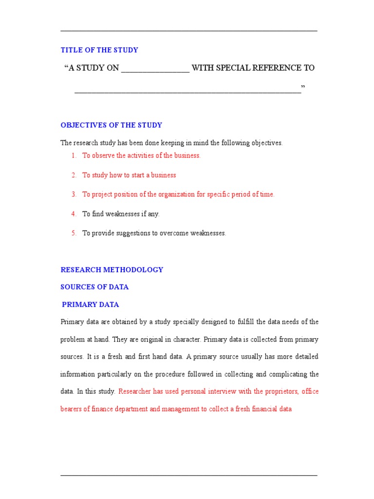 A Study On - With Special Reference To | PDF | Data | Epistemology