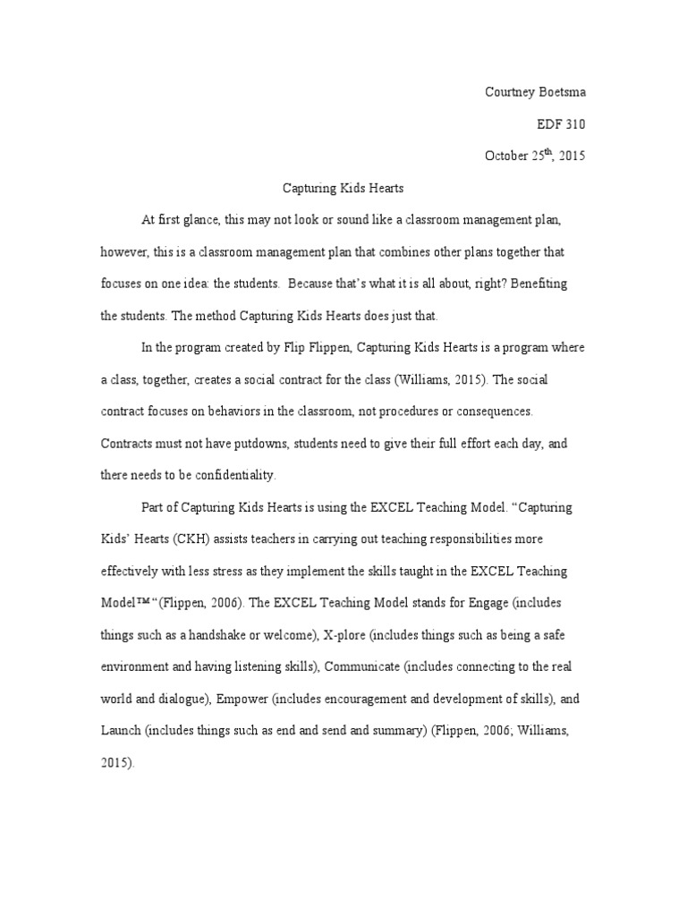 Capturing Kids Hearts | PDF | Classroom Management | Teachers